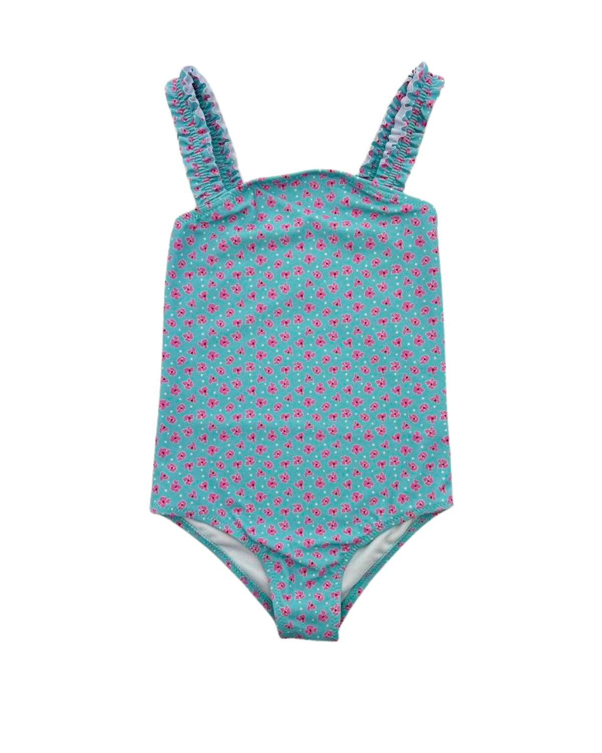 Waterwize Floral Girls Bathing suit With Scrunched Shoulder Straps - B ...
