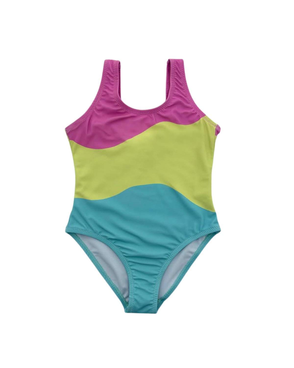 Waterwize Girls Tri Color Block Bathing Suit - BVS2522 | Hosiery Plus