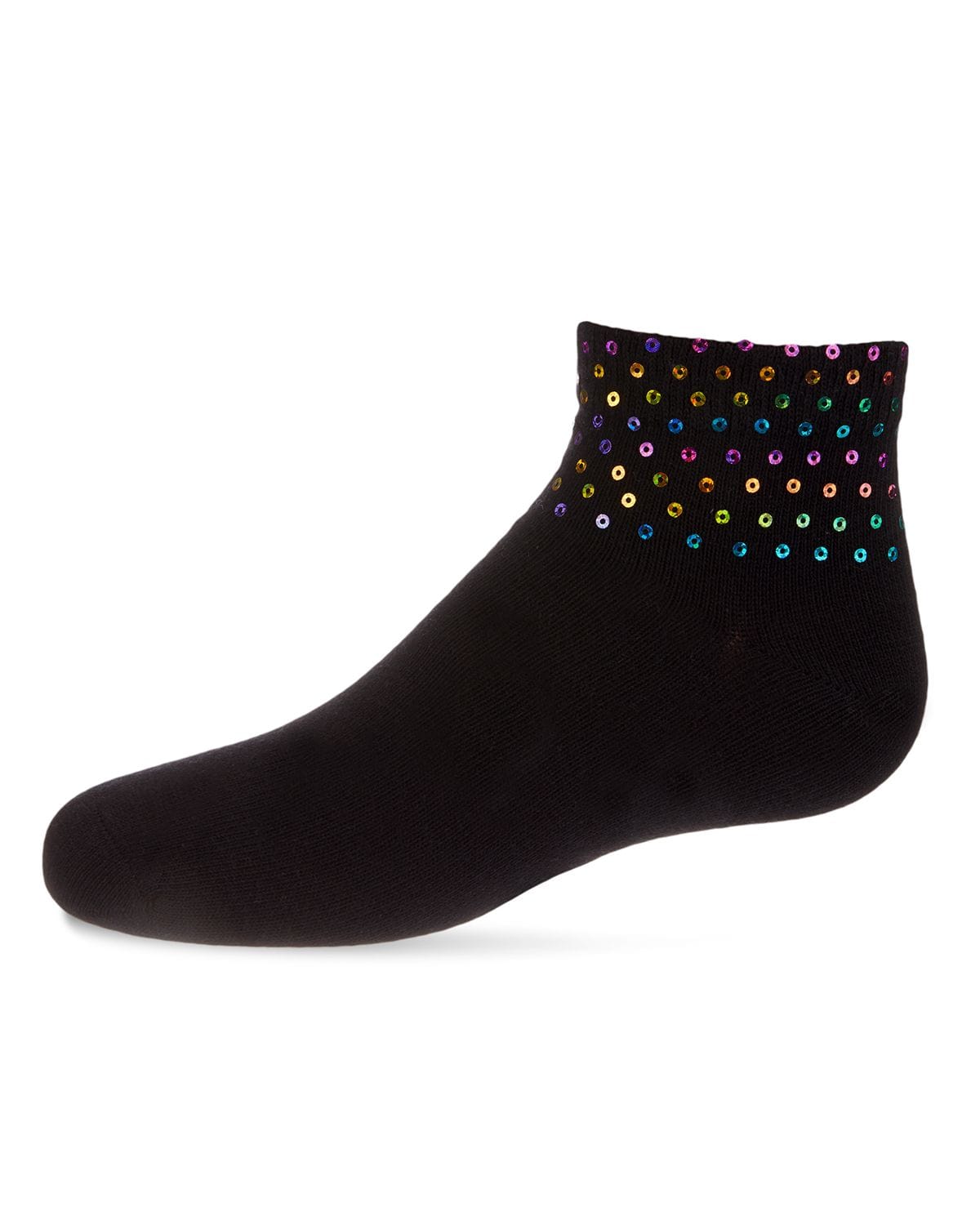 Memoi Multi Color Sequin Anklet - Mkf-6038 | Hosiery Plus